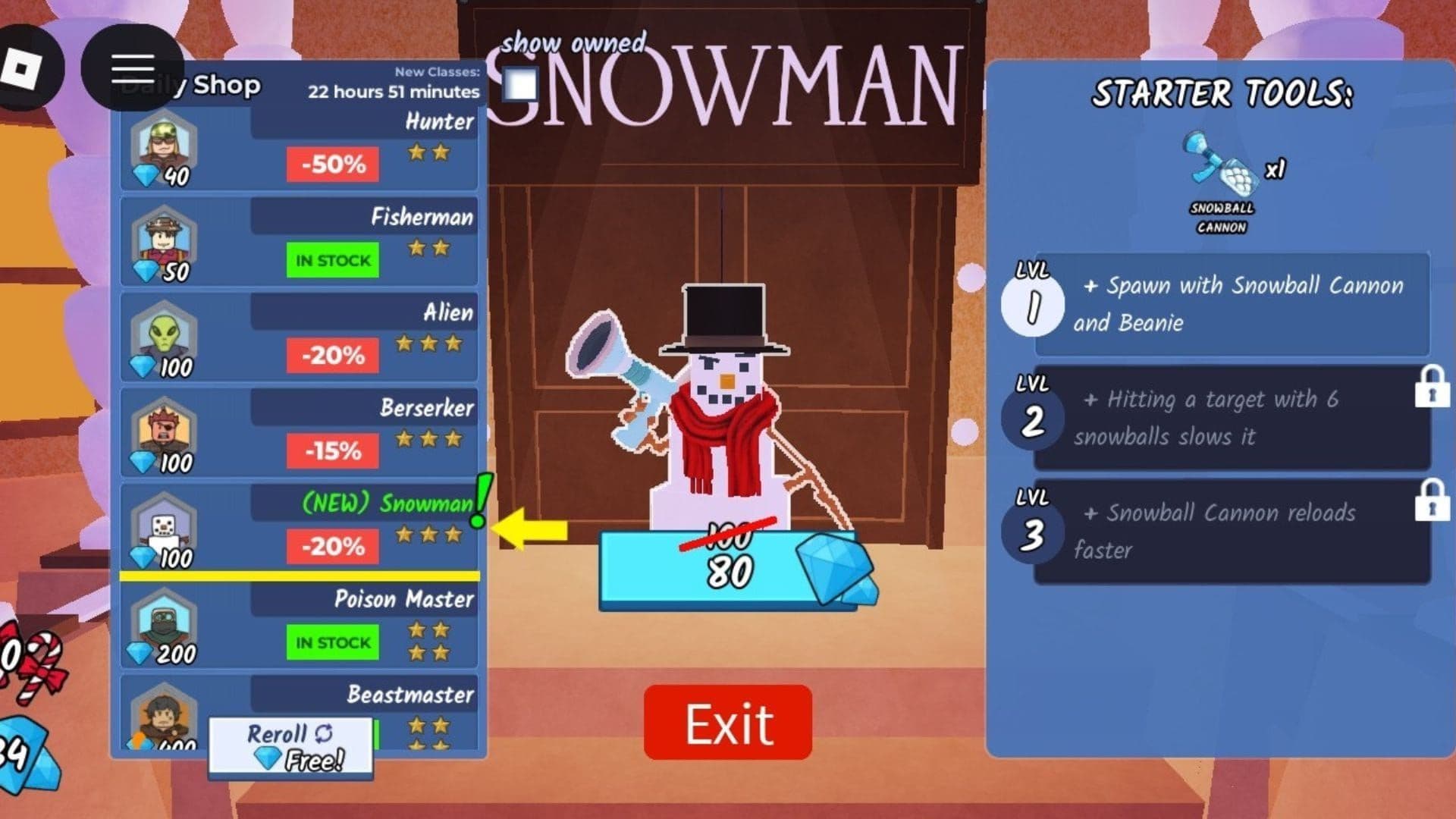 99 Nights in the Forest Snowman Class Guide | GAM3S.GG