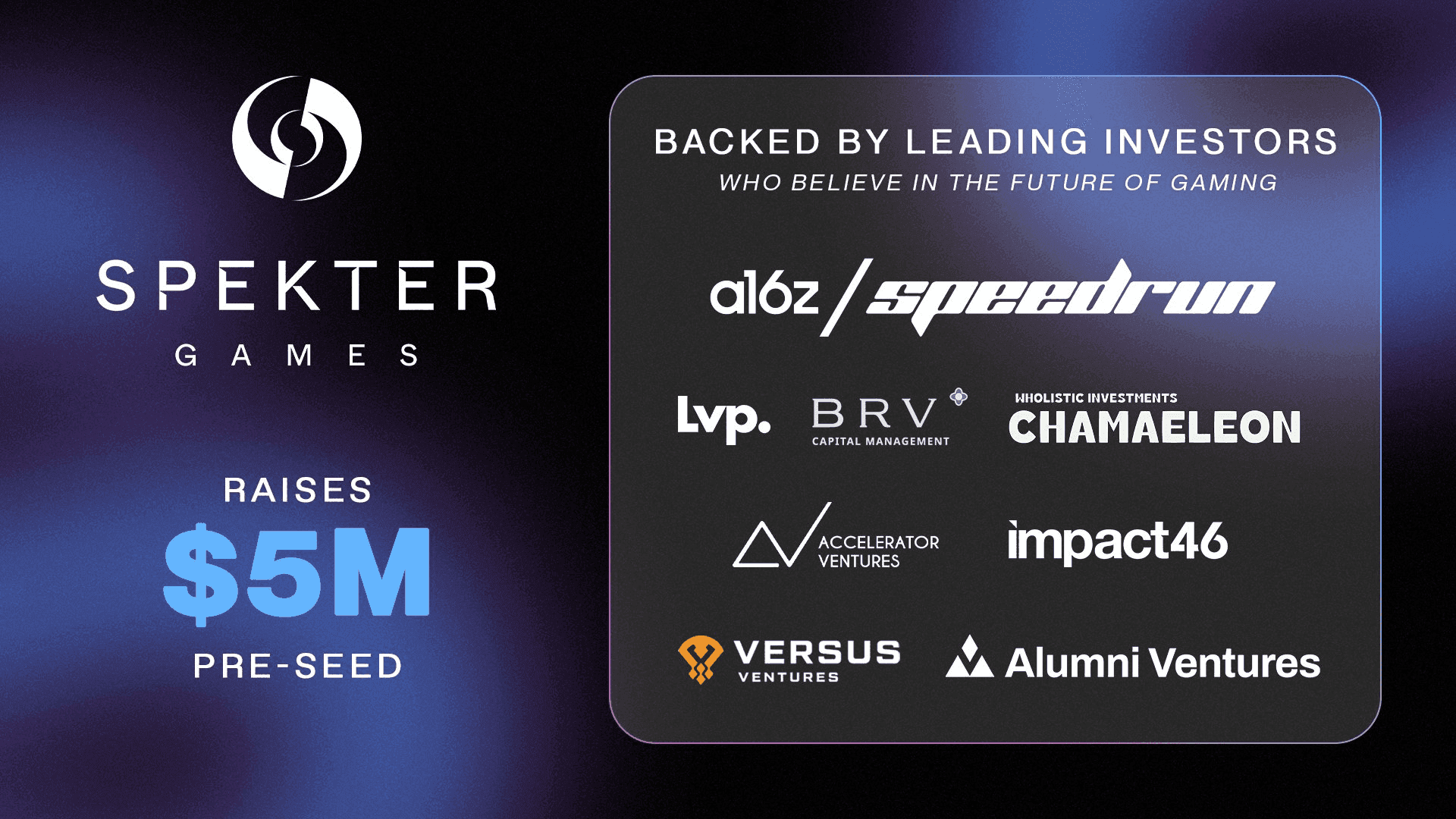 Spekter Games lève 5 millions de dollars | GAM3S.GG