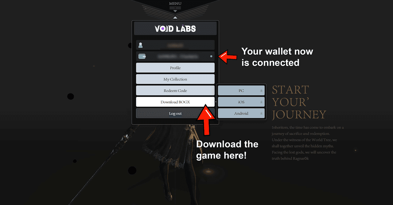 Blade of God X: How to Create a Void Labs Account | GAM3S.GG