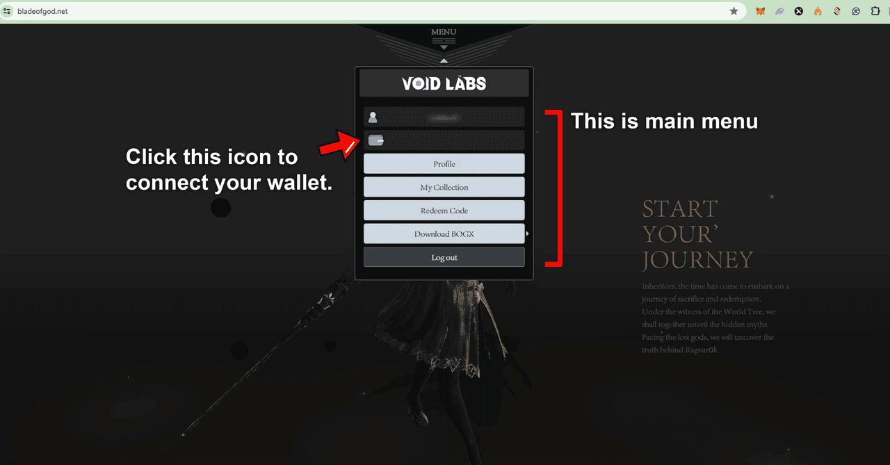 Blade of God X: How to Create a Void Labs Account | GAM3S.GG